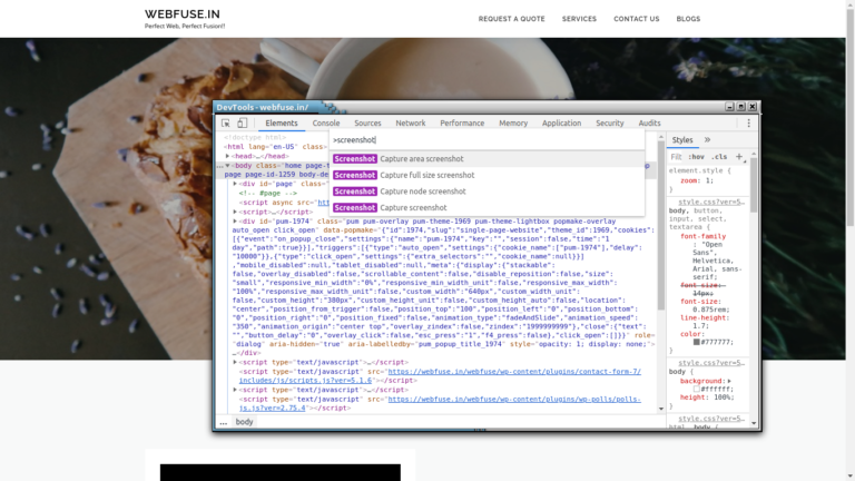 How to take a full-page screenshot using Chrome Browser?